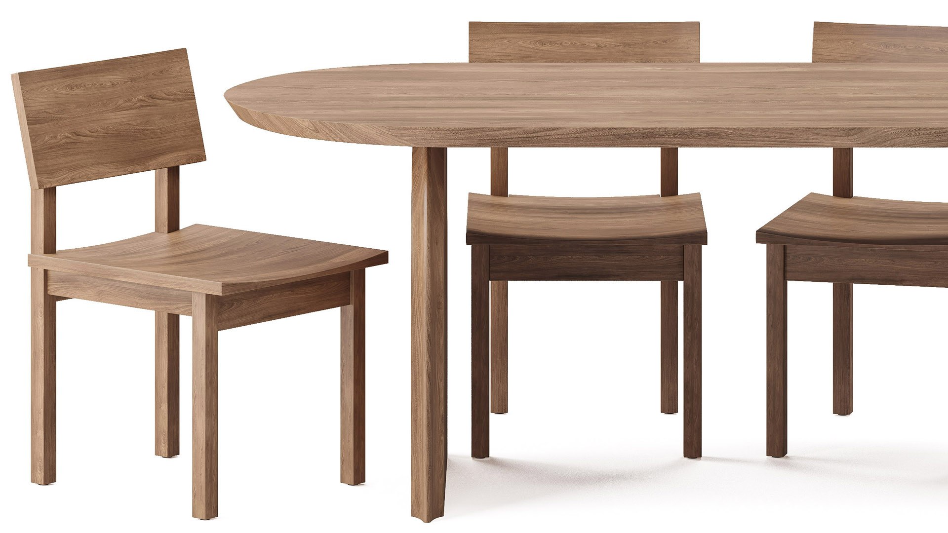 3D Dining set Slot table and Base chair by Studio Henk - TurboSquid 2175904