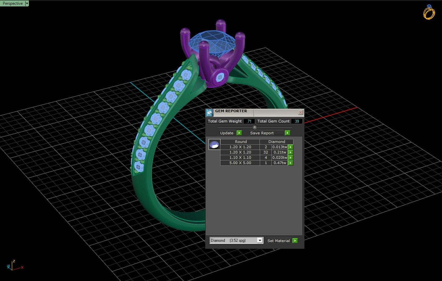 3D Slim Female Engagement Ring Model - TurboSquid 1504776