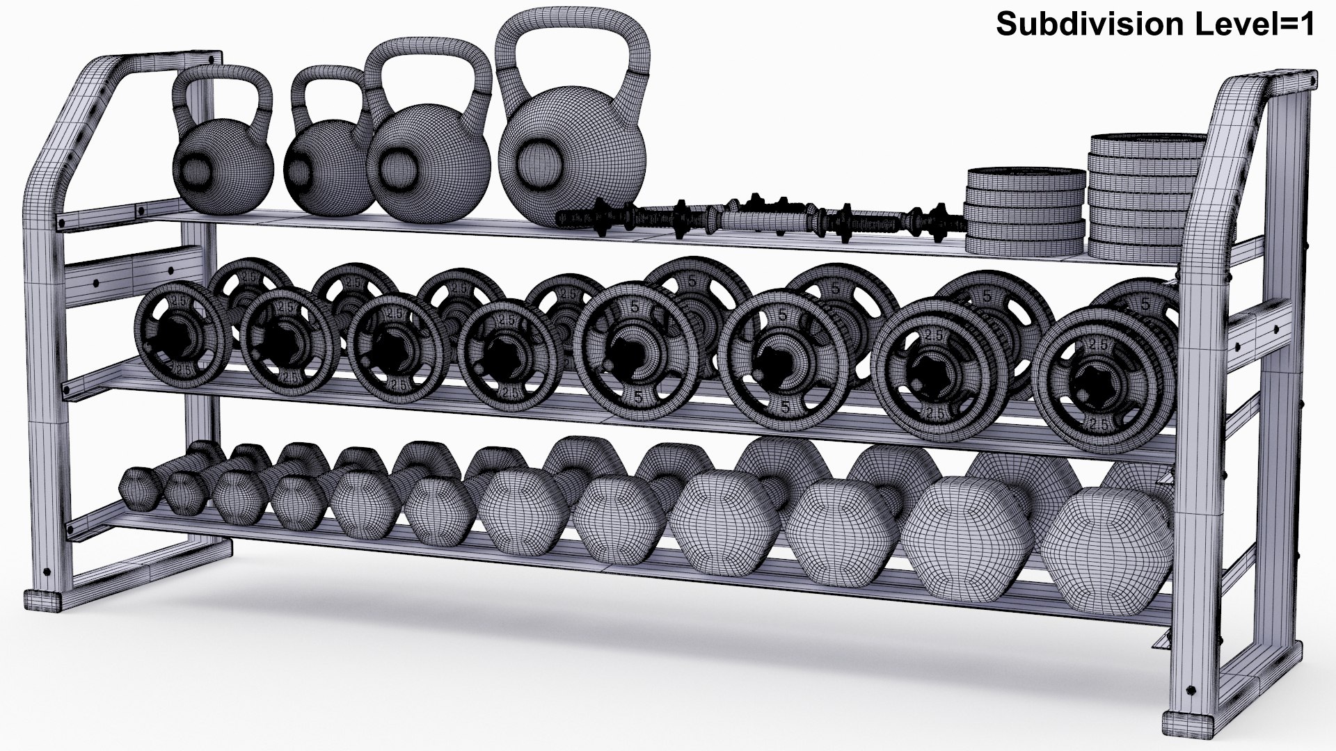 3D model Dumbbell Rack 02 - TurboSquid 2090828