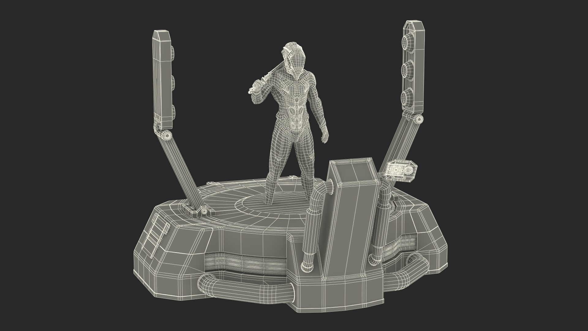 Teleportation Platform With Cosmic Soldier 3D Model - TurboSquid 2237829