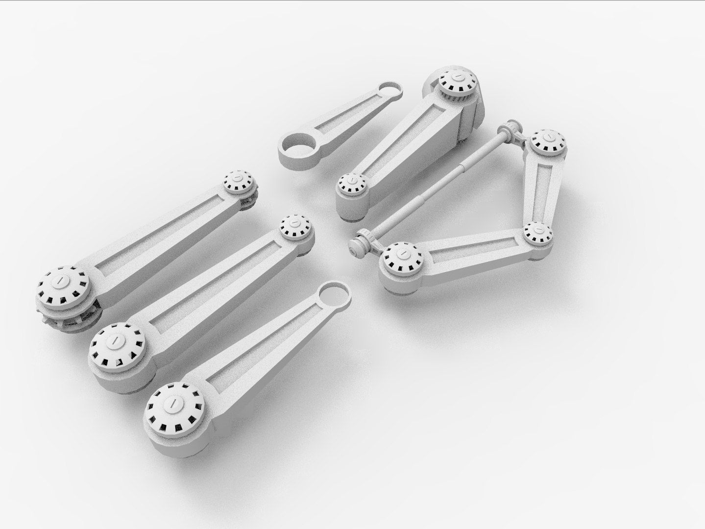 3d Model Mechanical Armatures Joints