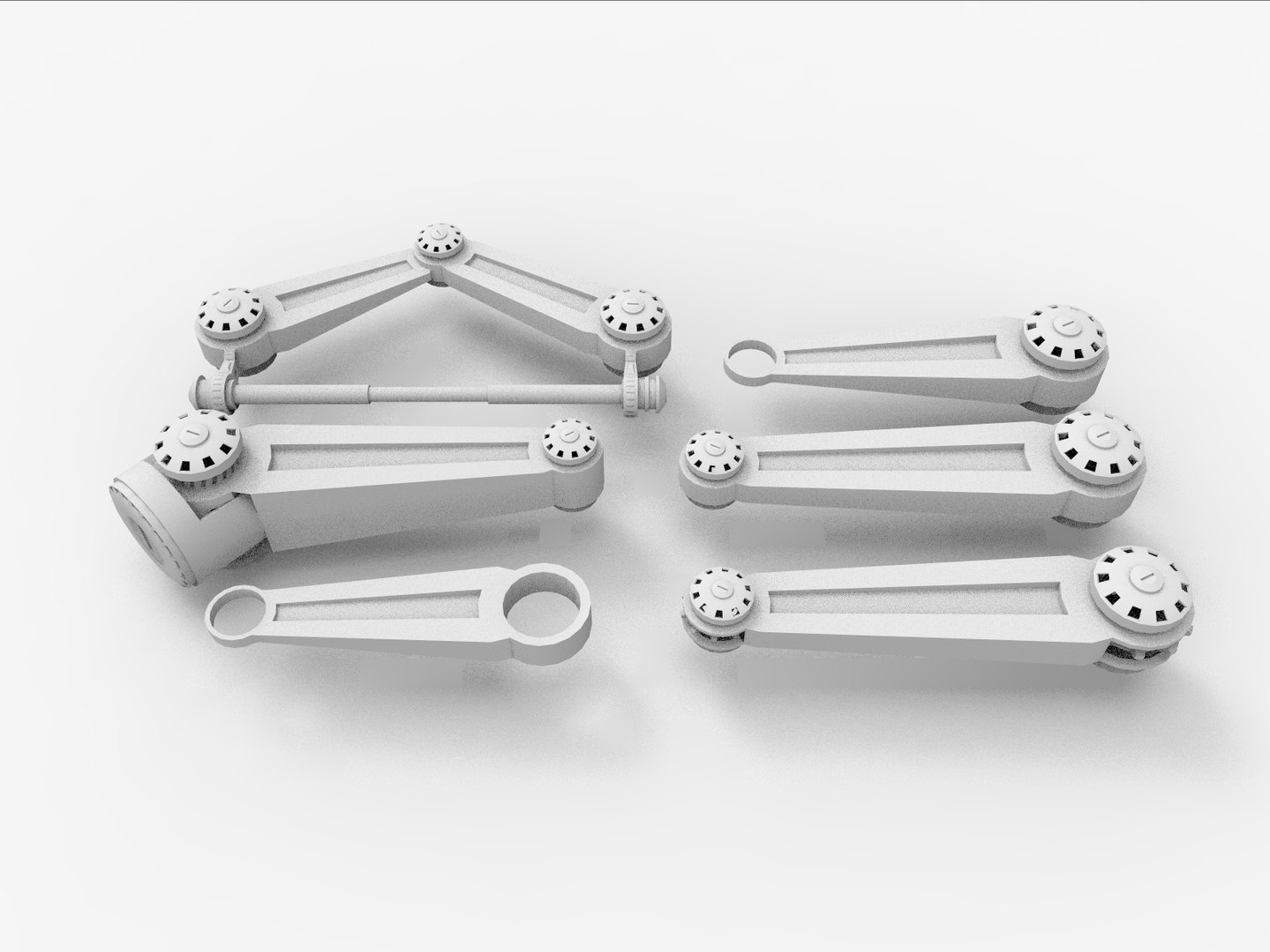 3d Model Mechanical Armatures Joints
