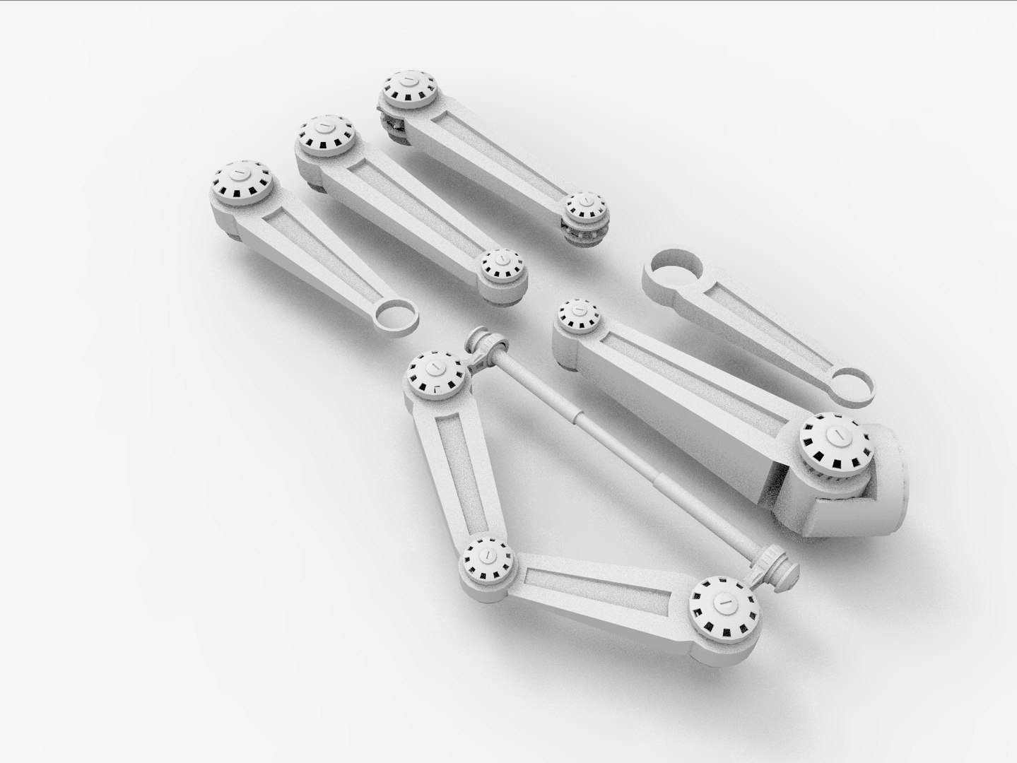 3d Model Mechanical Armatures Joints
