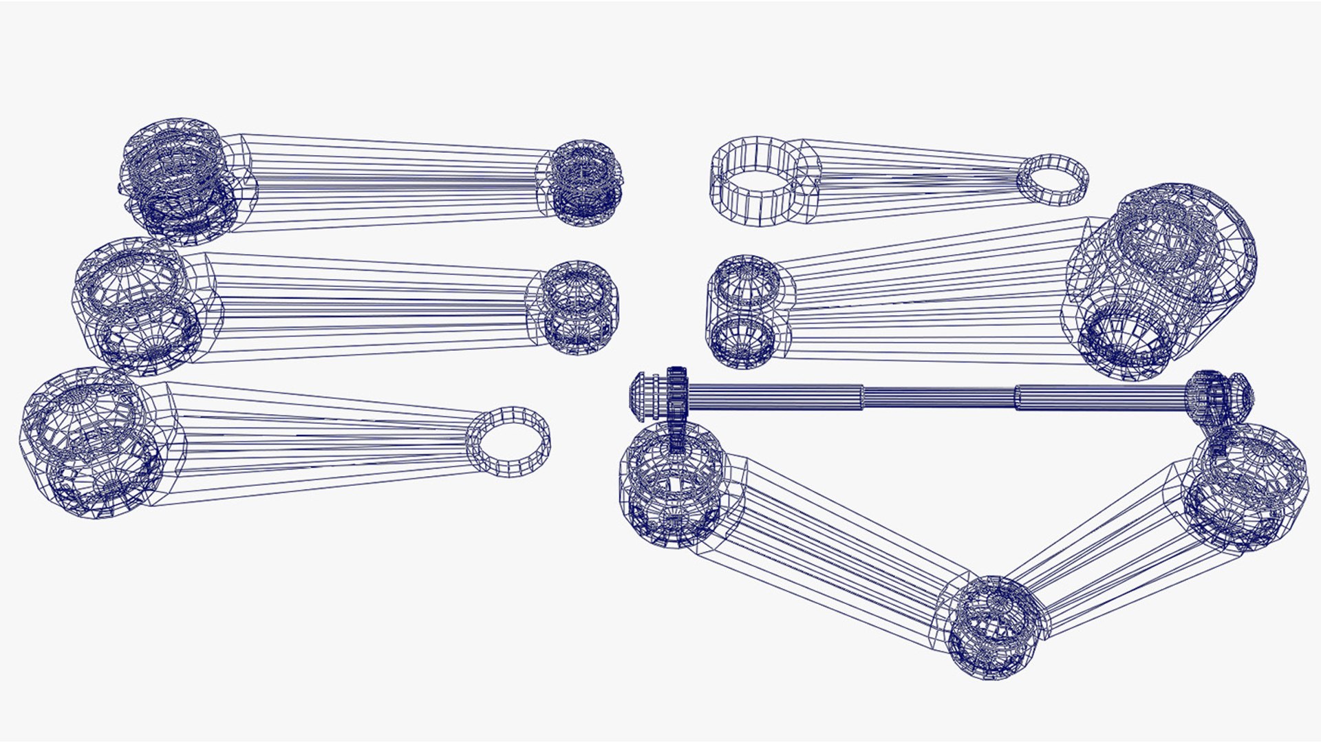 3d Model Mechanical Armatures Joints