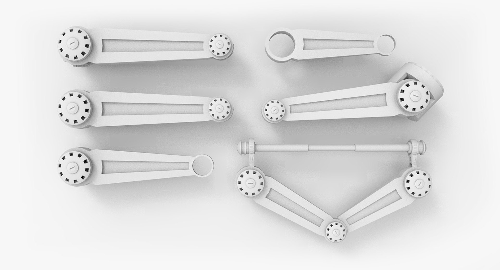 3d Model Mechanical Armatures Joints