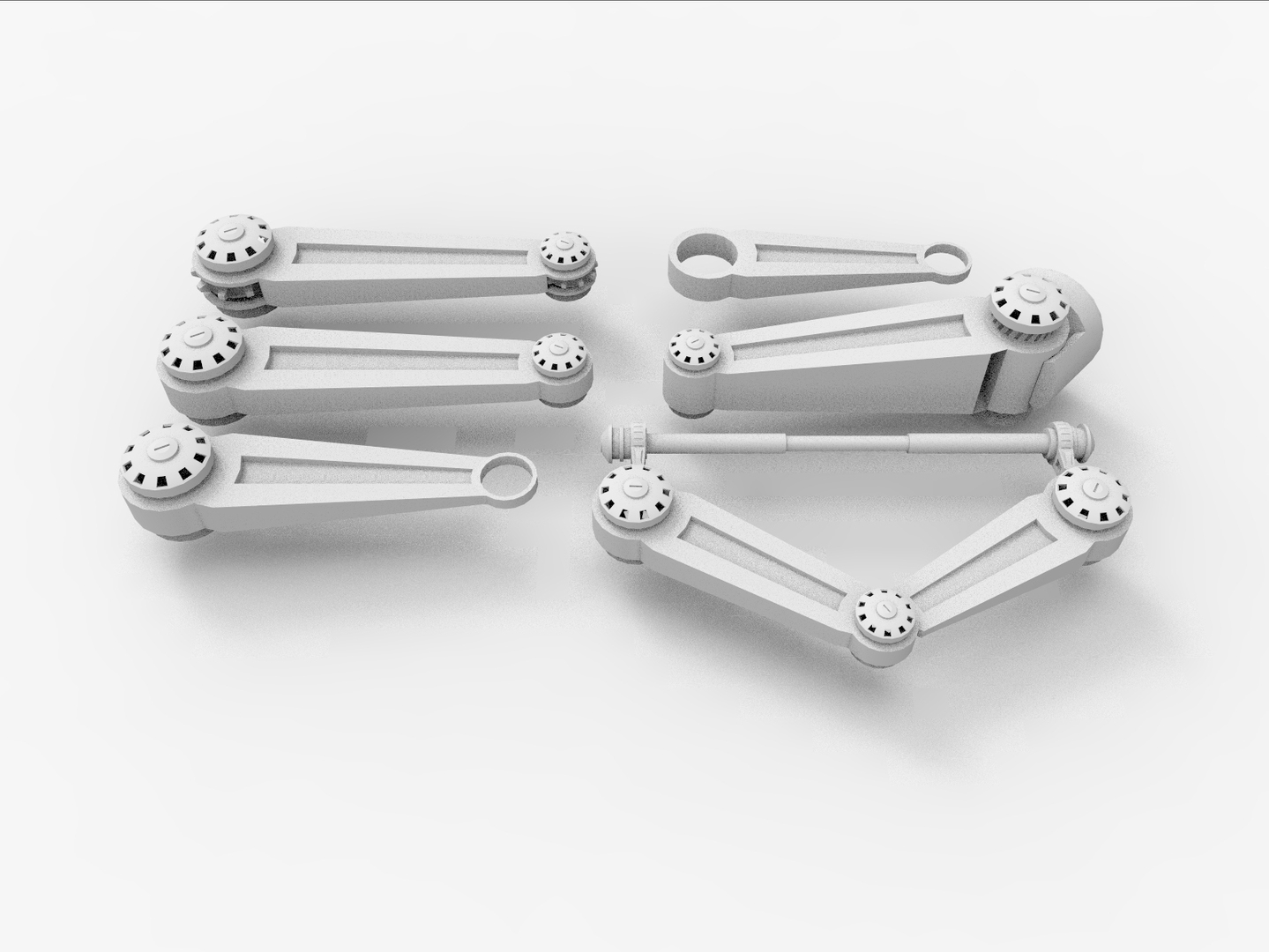 3d Model Mechanical Armatures Joints