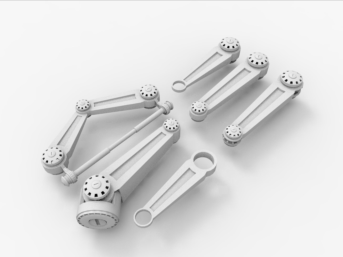 3d Model Mechanical Armatures Joints