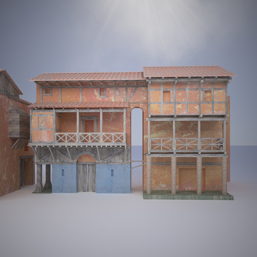 3d Roman Buildings Model