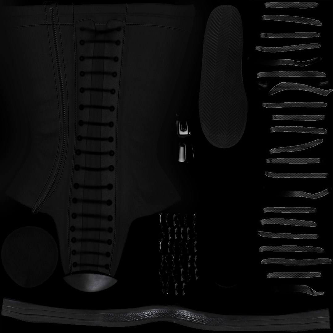 Canvas Boots 3D - TurboSquid 1992331
