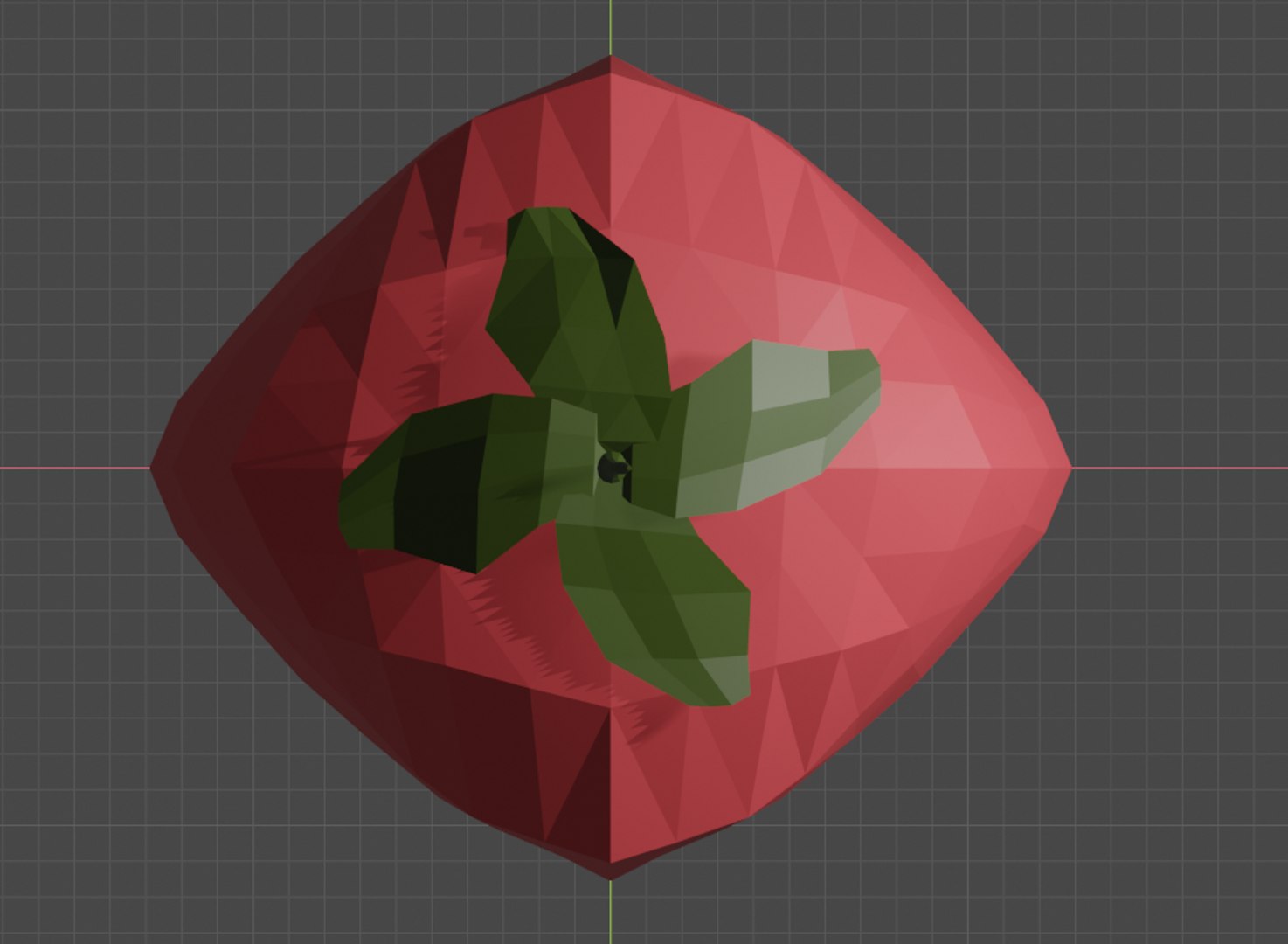 Simple Strawberry Fruit Low-poly Model - TurboSquid 1413119