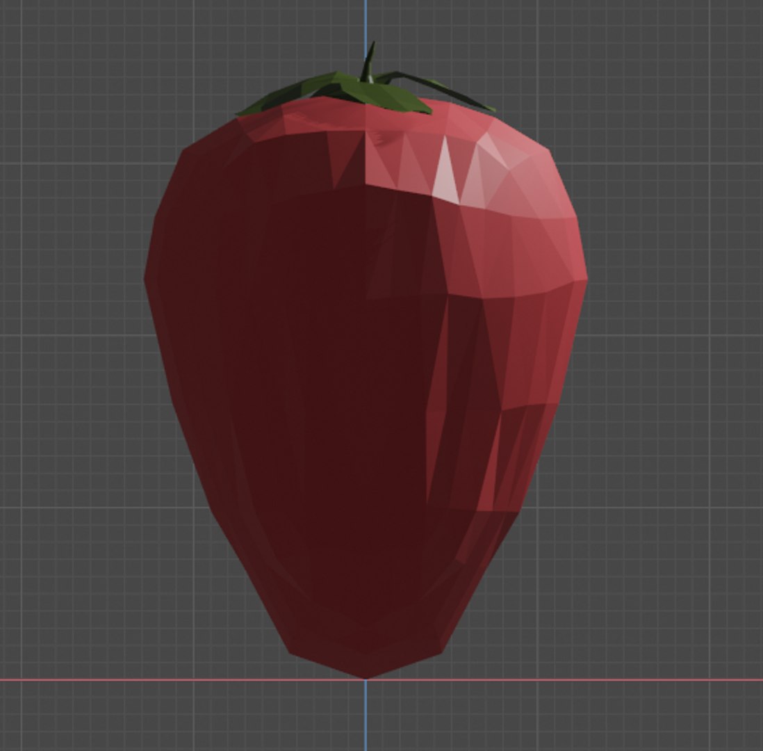 Simple Strawberry Fruit Low-poly Model - TurboSquid 1413119