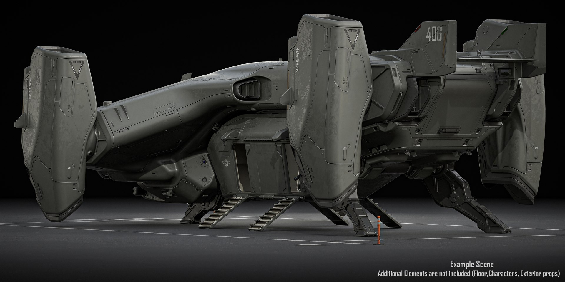 Dropship Concept 3D Model - TurboSquid 2265785