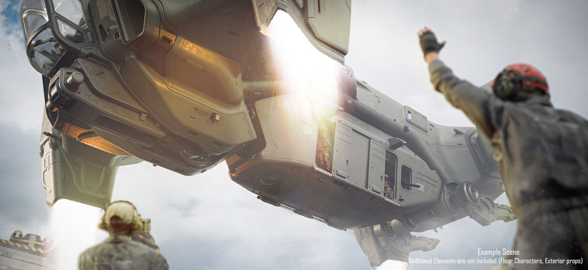 Dropship Concept 3D Model - TurboSquid 2265785