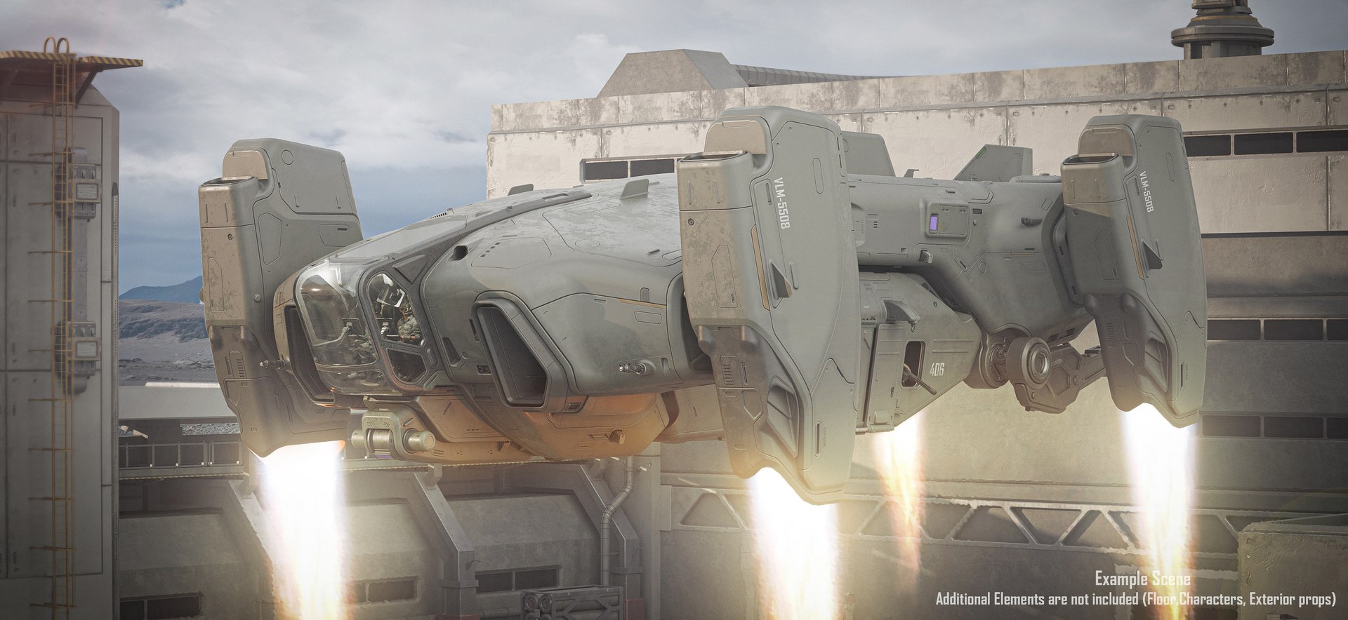 Dropship Concept 3D Model - TurboSquid 2265785