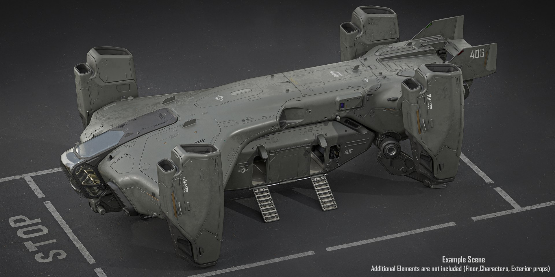 Dropship Concept 3D Model - TurboSquid 2265785