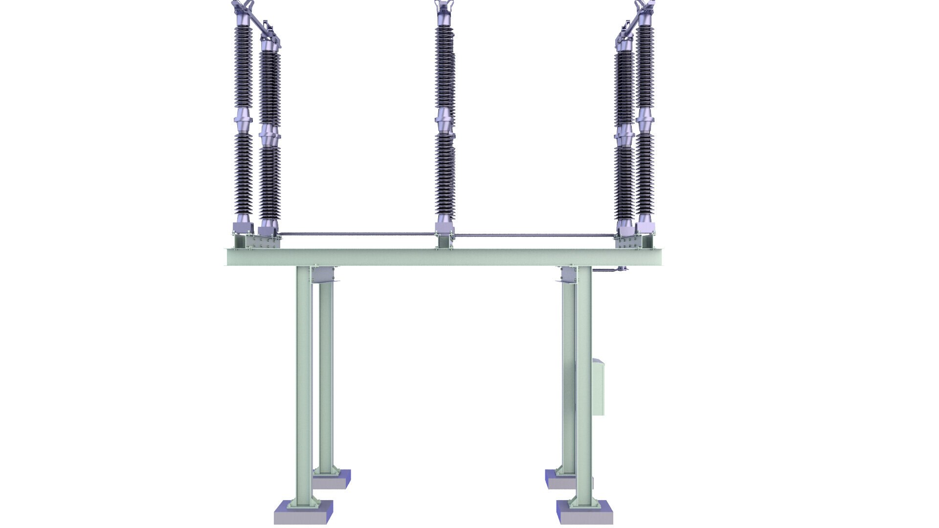 3D Model Substation Vertical Disconnect Switch Low Polygon Simulators ...