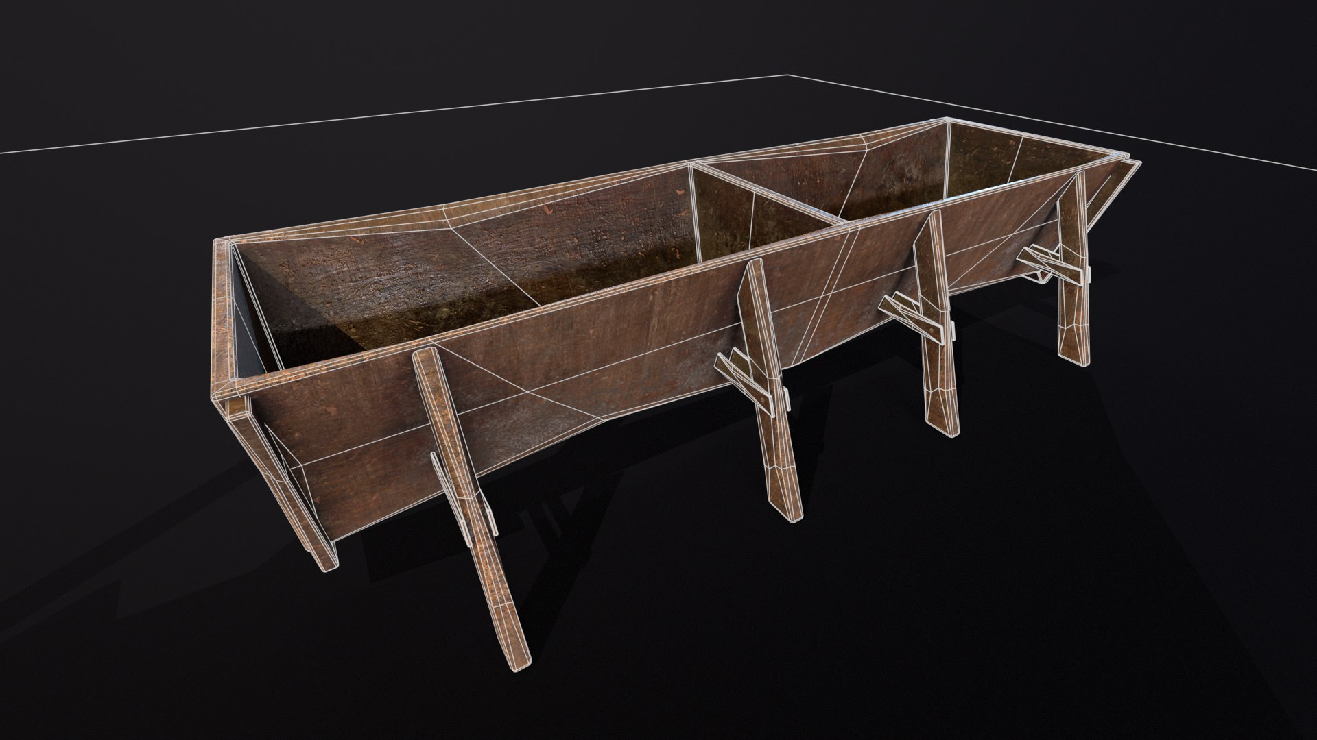 3D Old Medieval Trough - TurboSquid 2276509
