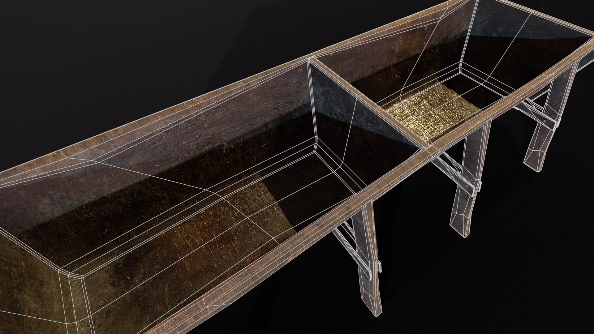 3D Old Medieval Trough - TurboSquid 2276509