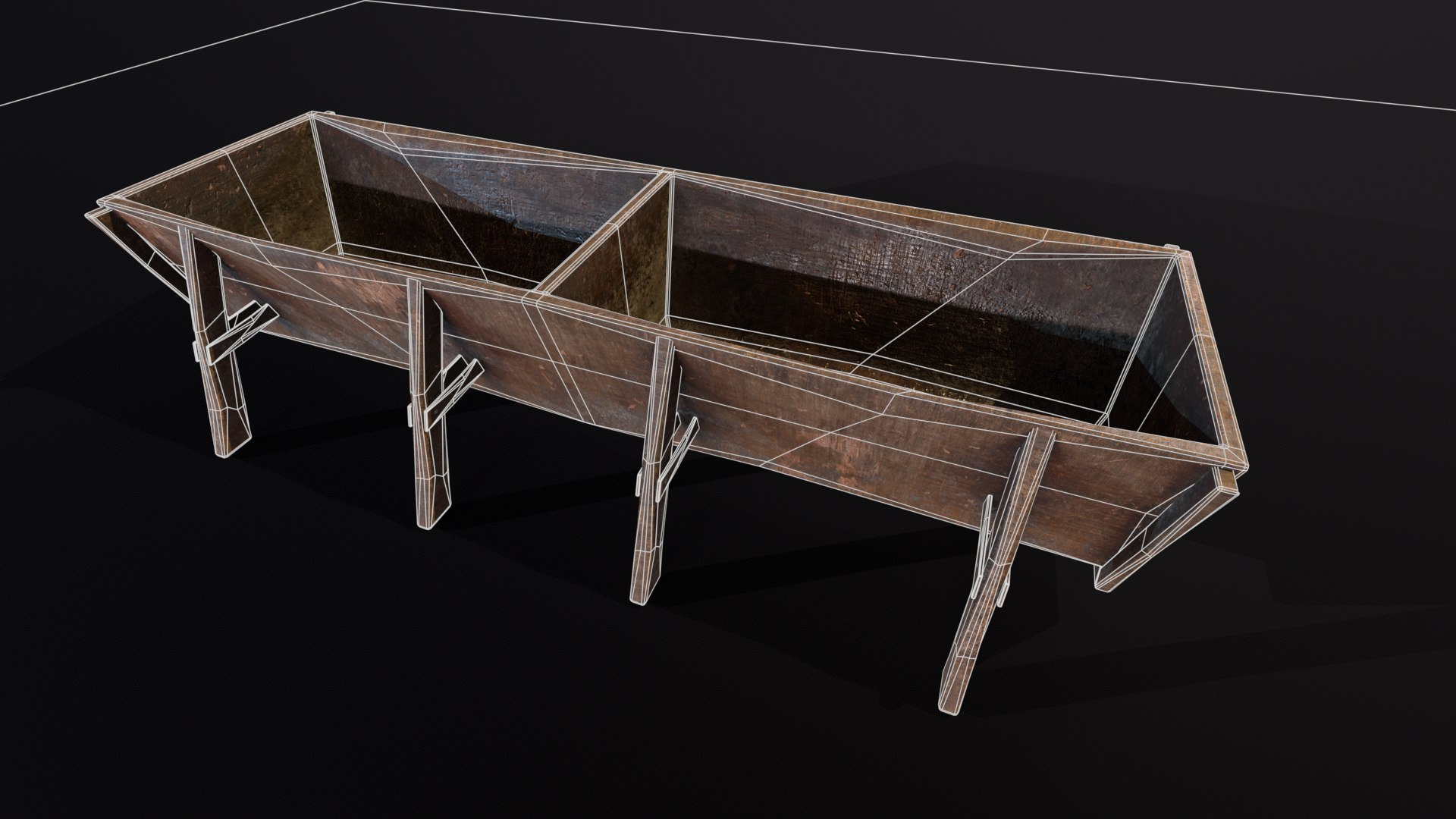 3D Old Medieval Trough - TurboSquid 2276509