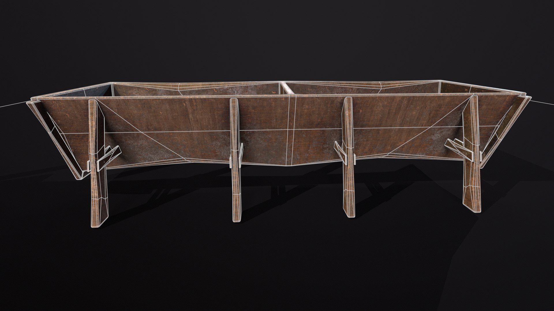 3D Old Medieval Trough - TurboSquid 2276509