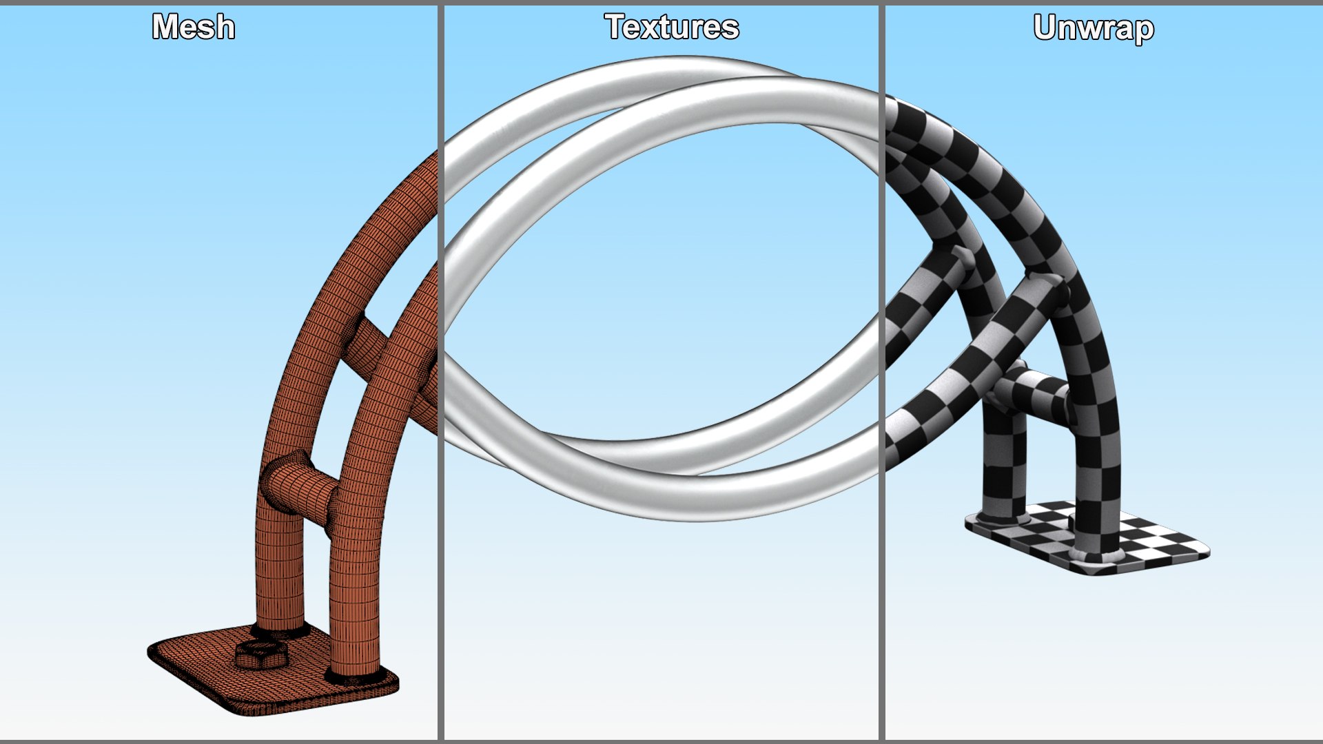 Single Cycle Stand Aluminum 3D Model - TurboSquid 1943717