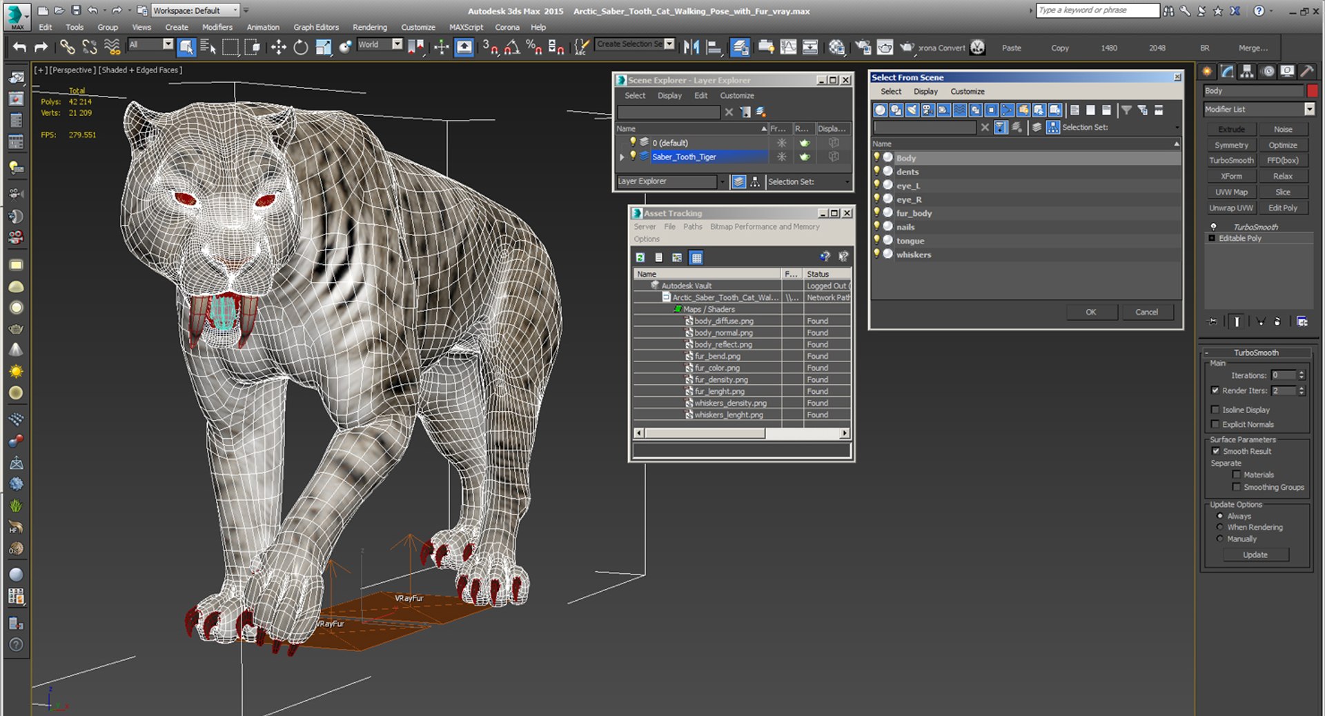 Arctic Saber Tooth Cat 3D Model - TurboSquid 1329301