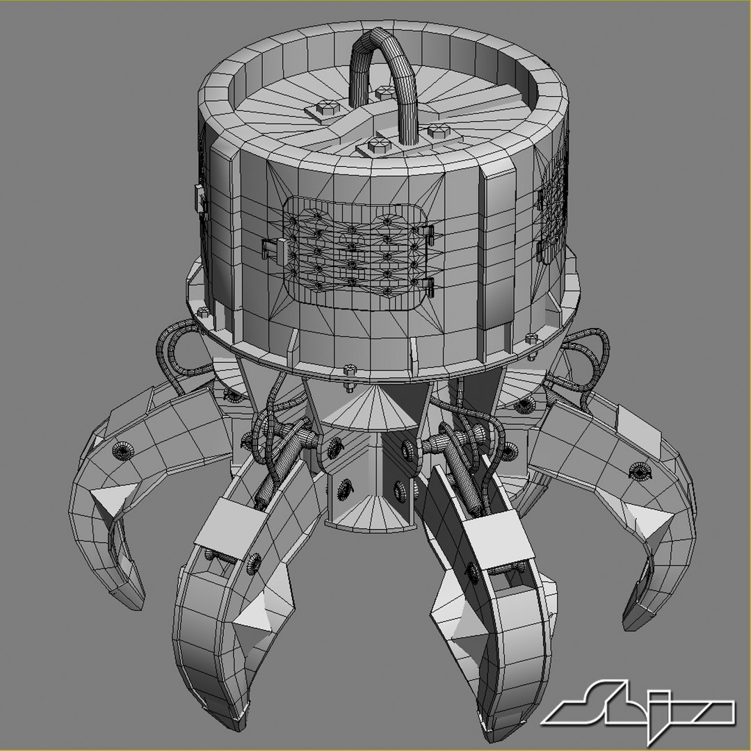 3d Model Excavator Grab 6