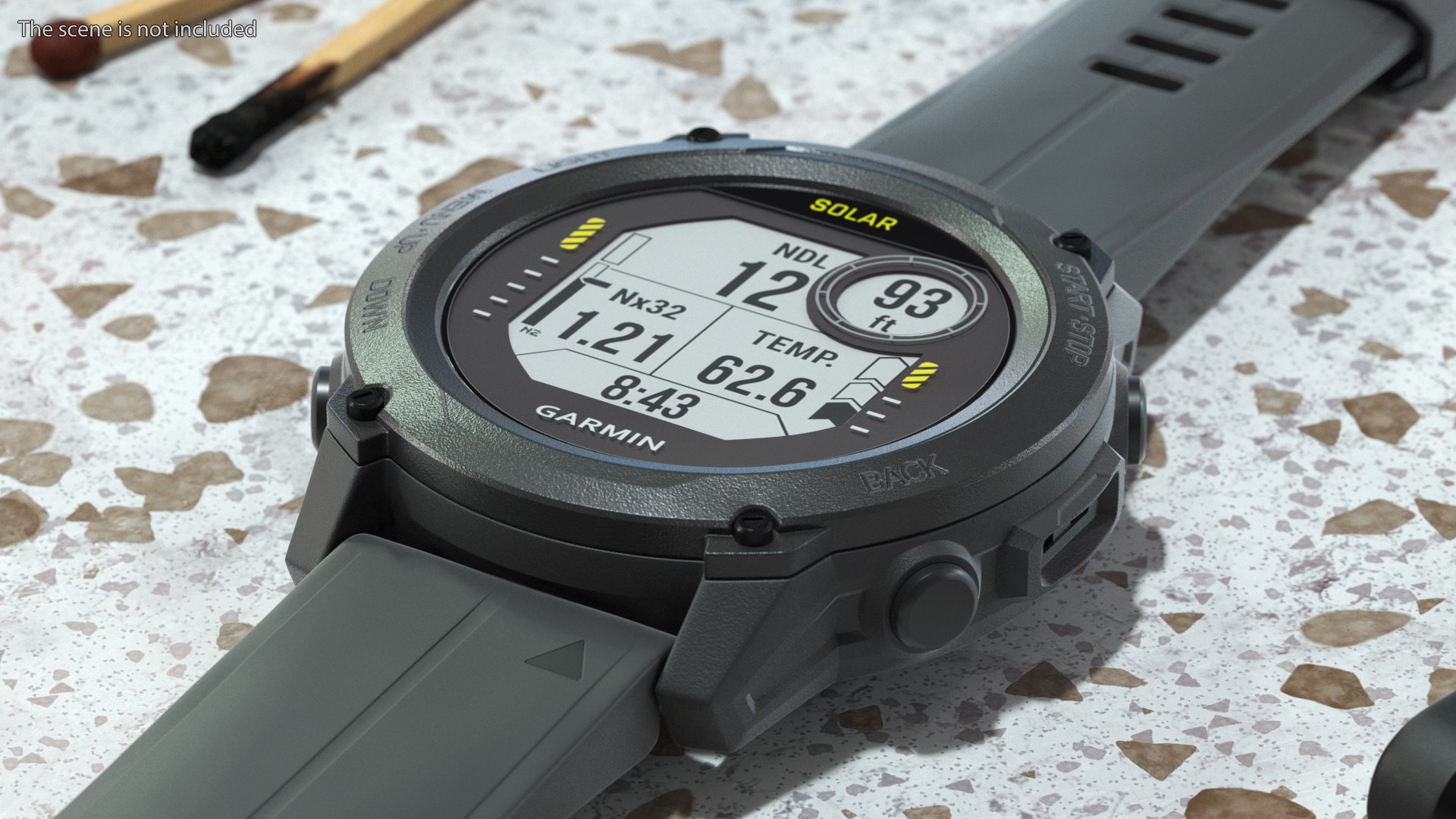 3D Garmin Descent Black Dive Computer G1 Solar Model - TurboSquid 2495881