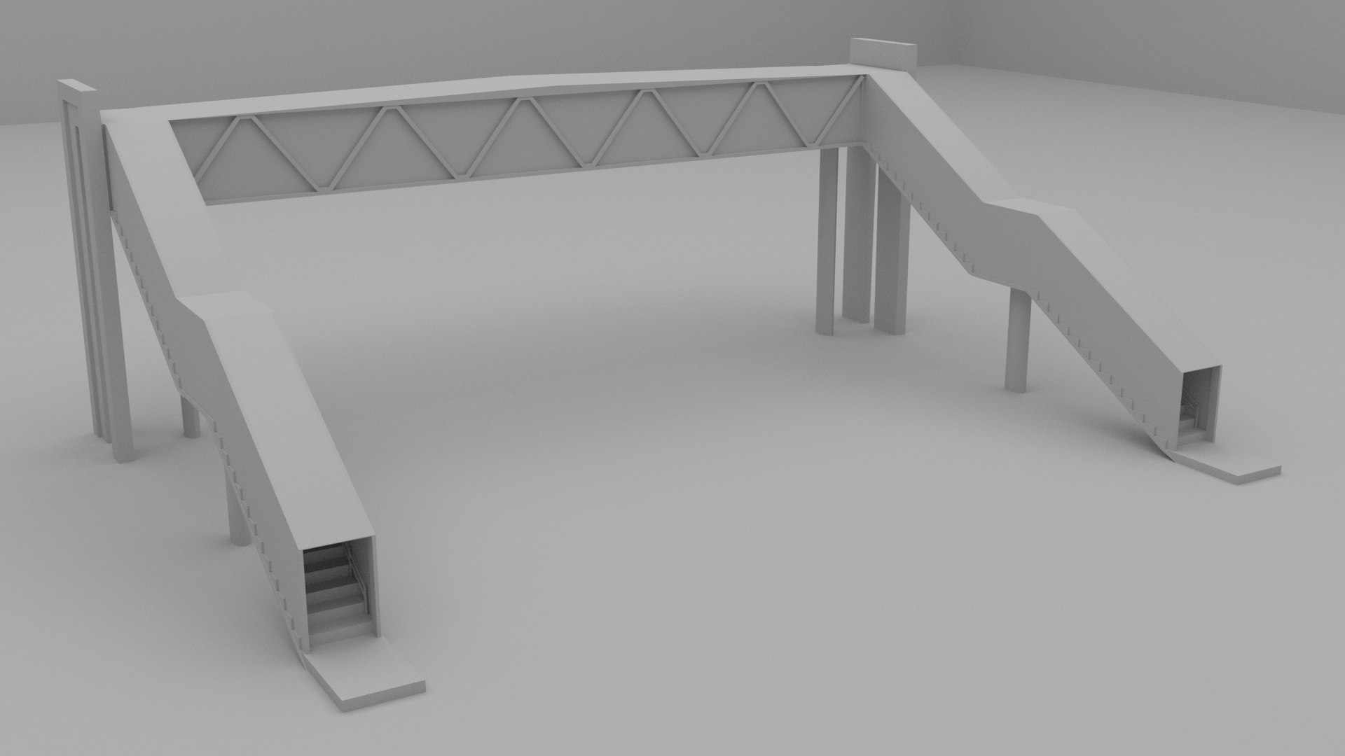 3D Footbridge - Glass - TurboSquid 1919332