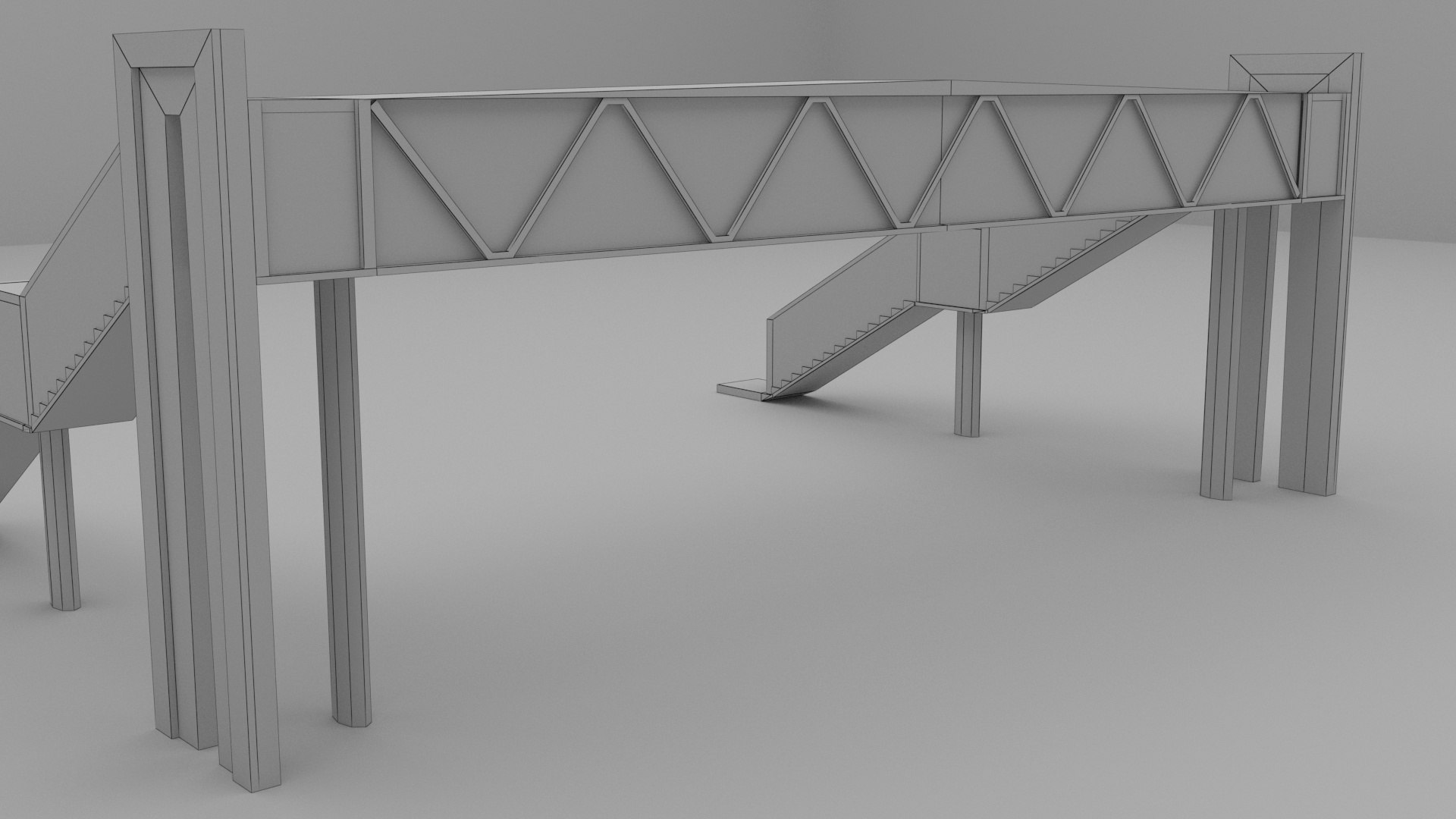 3D Footbridge - Glass - TurboSquid 1919332