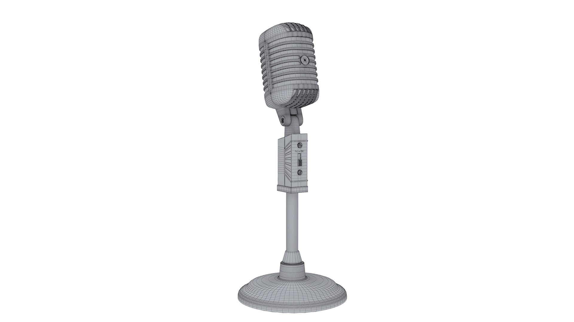 3D Retro Microphone And Stand - TurboSquid 2223921