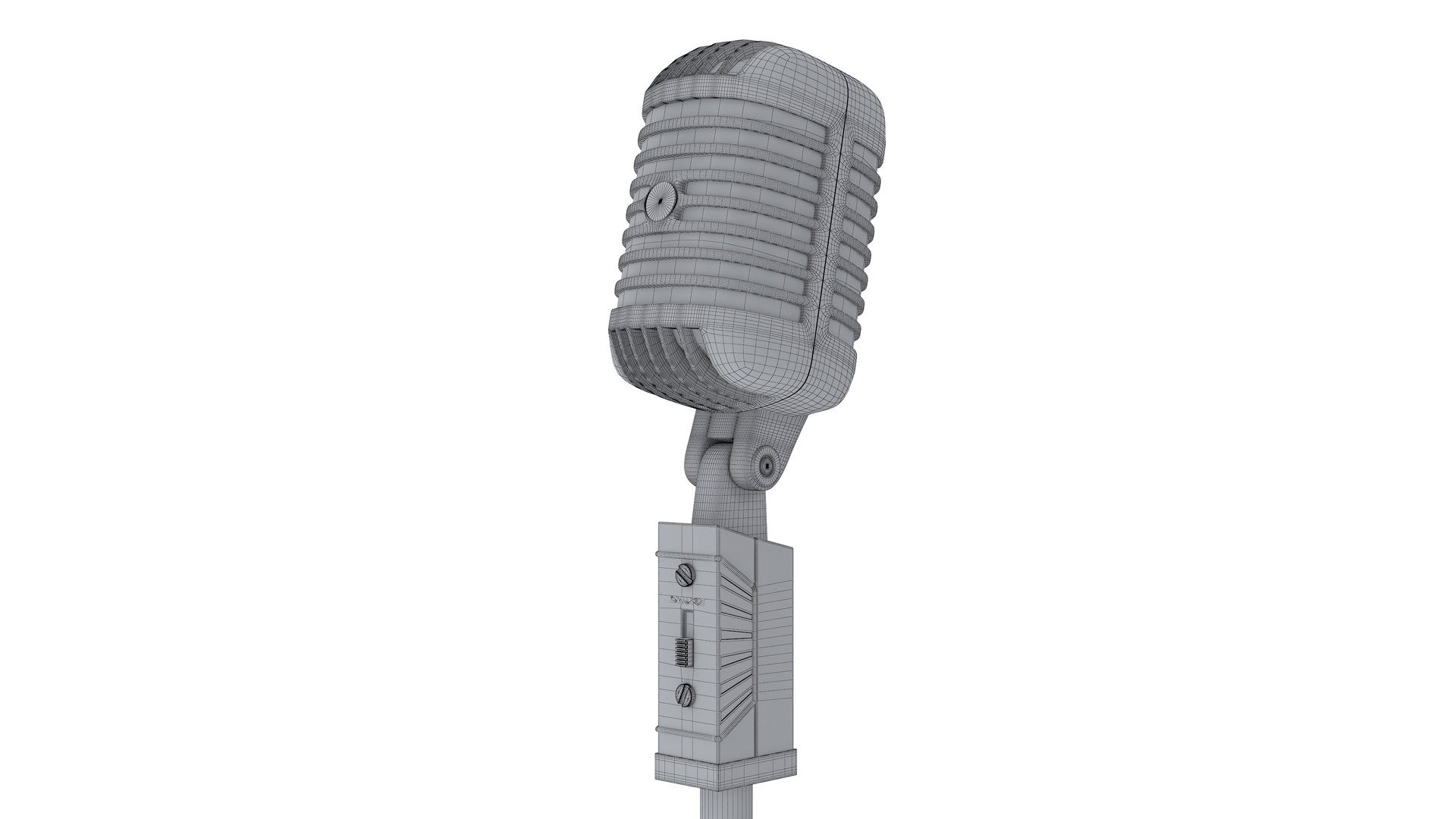 3D Retro Microphone And Stand - TurboSquid 2223921