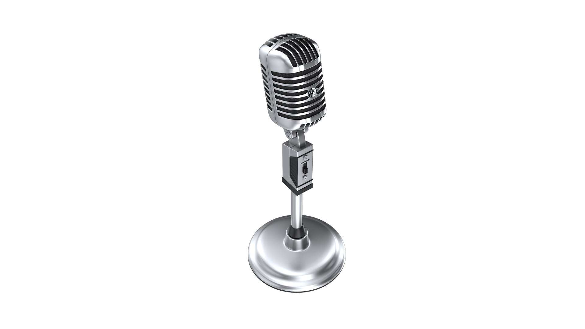 3D Retro Microphone And Stand - TurboSquid 2223921
