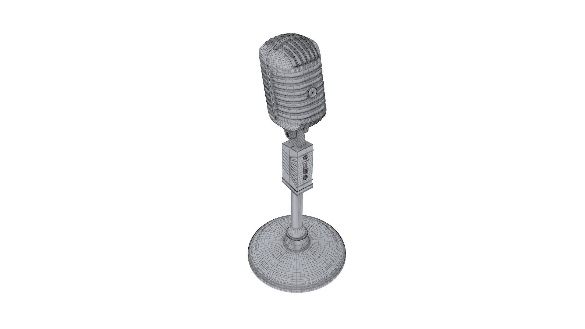 3D Retro Microphone And Stand - TurboSquid 2223921