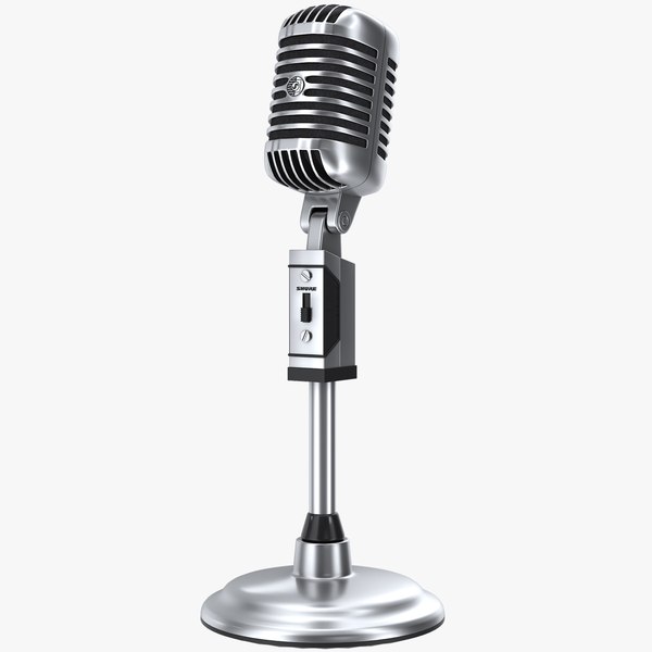 3D модель Ретро микрофон и подставка - TurboSquid 2223921