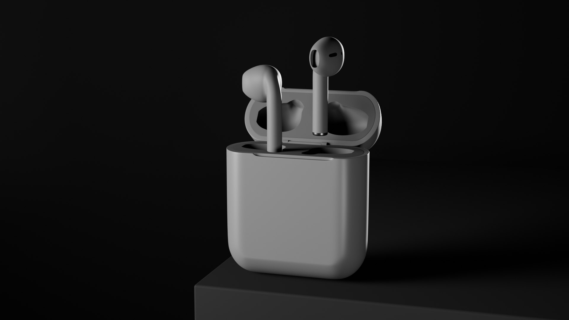 Wireless Earbuds With Charging Case Realistic 3D Model Model ...