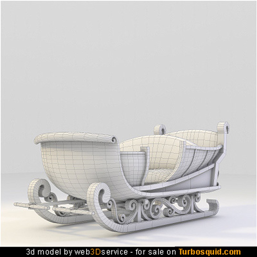 3d Santa Sledge Model