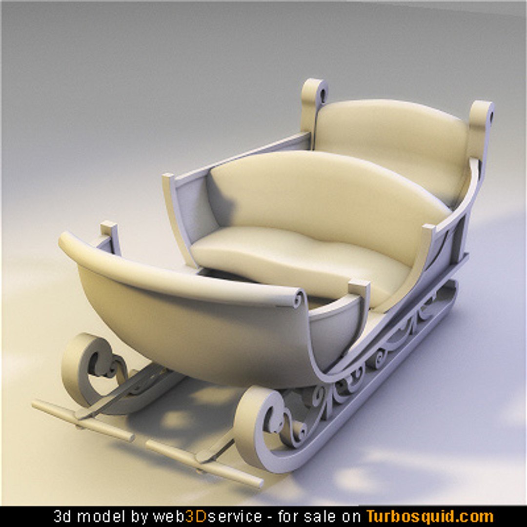 3d Santa Sledge Model