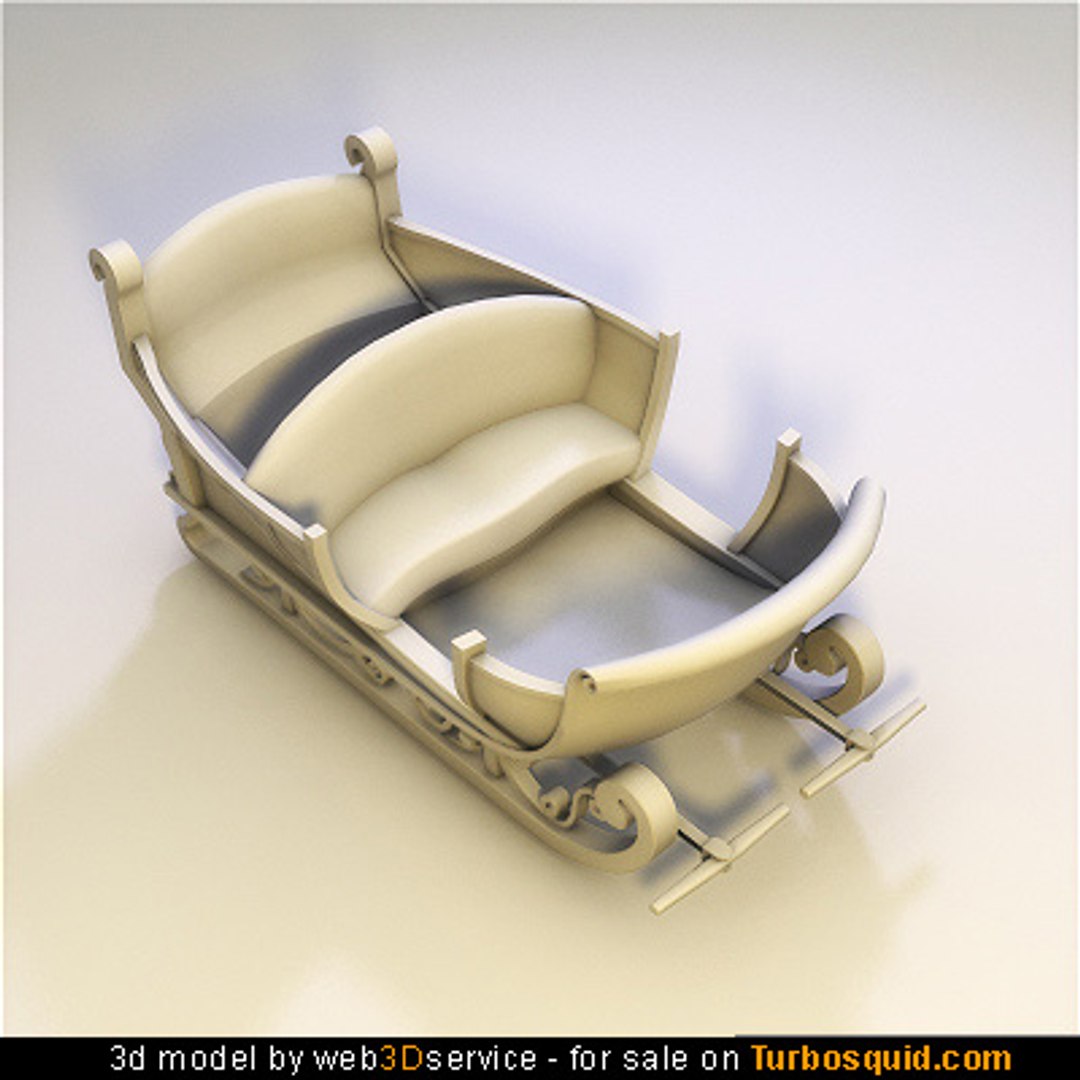 3d Santa Sledge Model