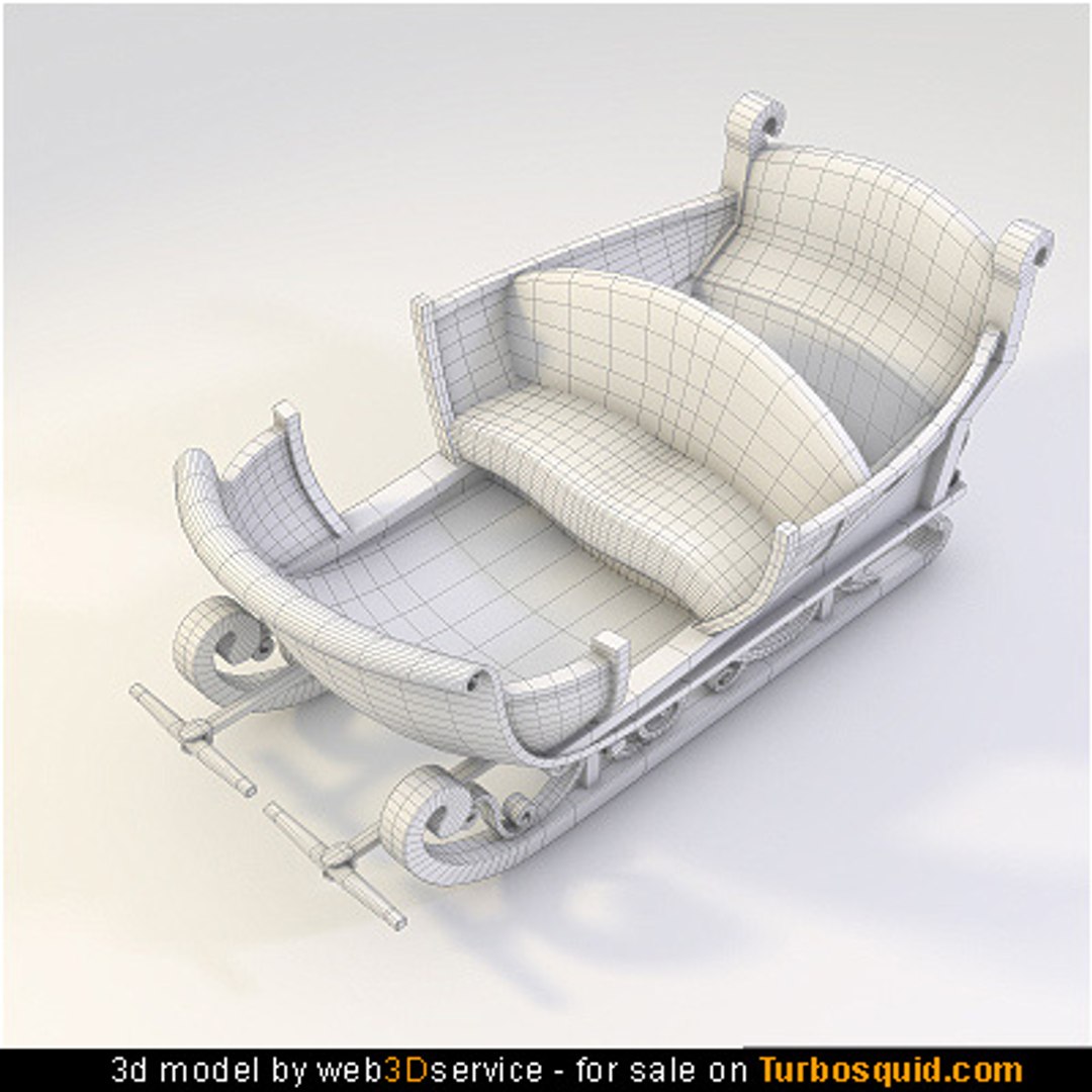 3d Santa Sledge Model