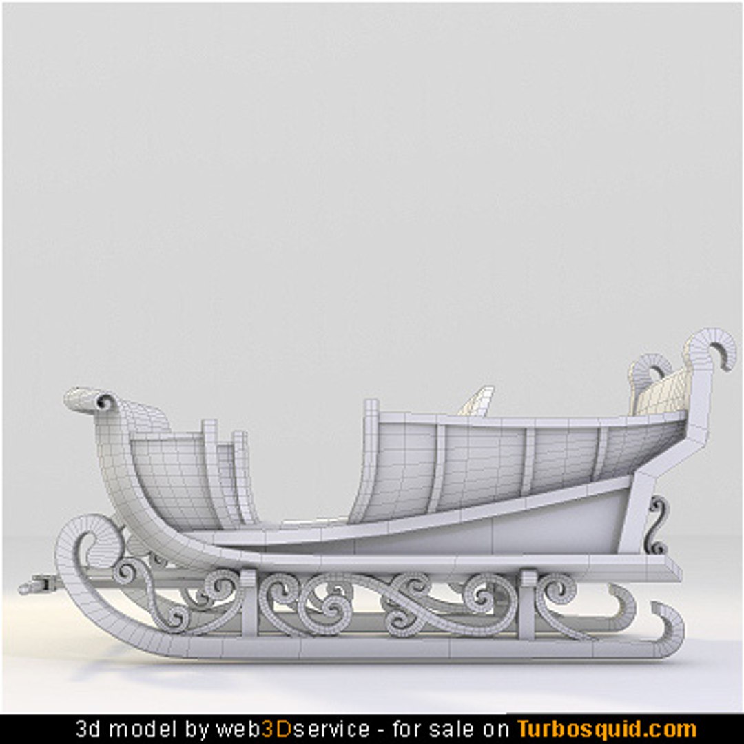 3d Santa Sledge Model