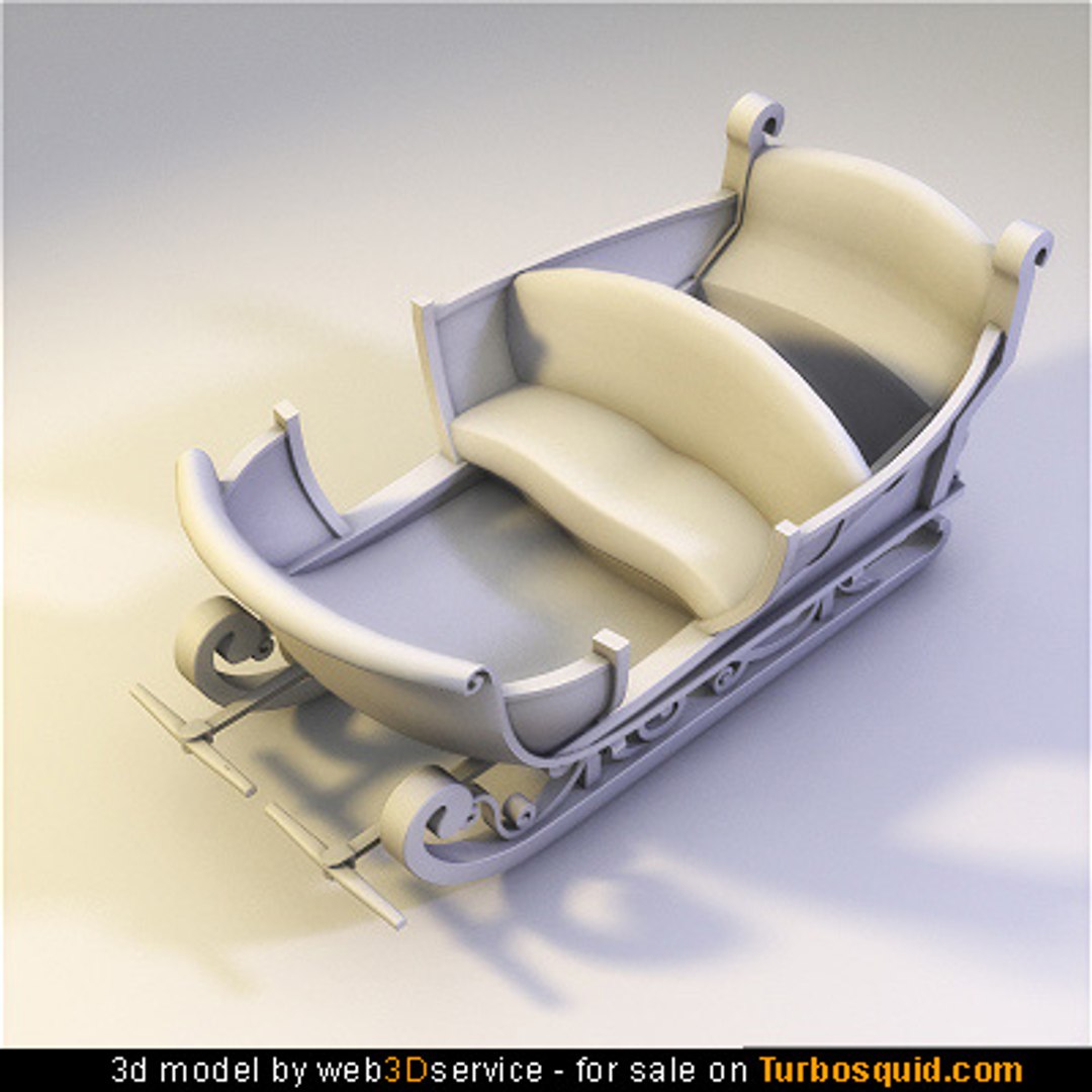 3d Santa Sledge Model