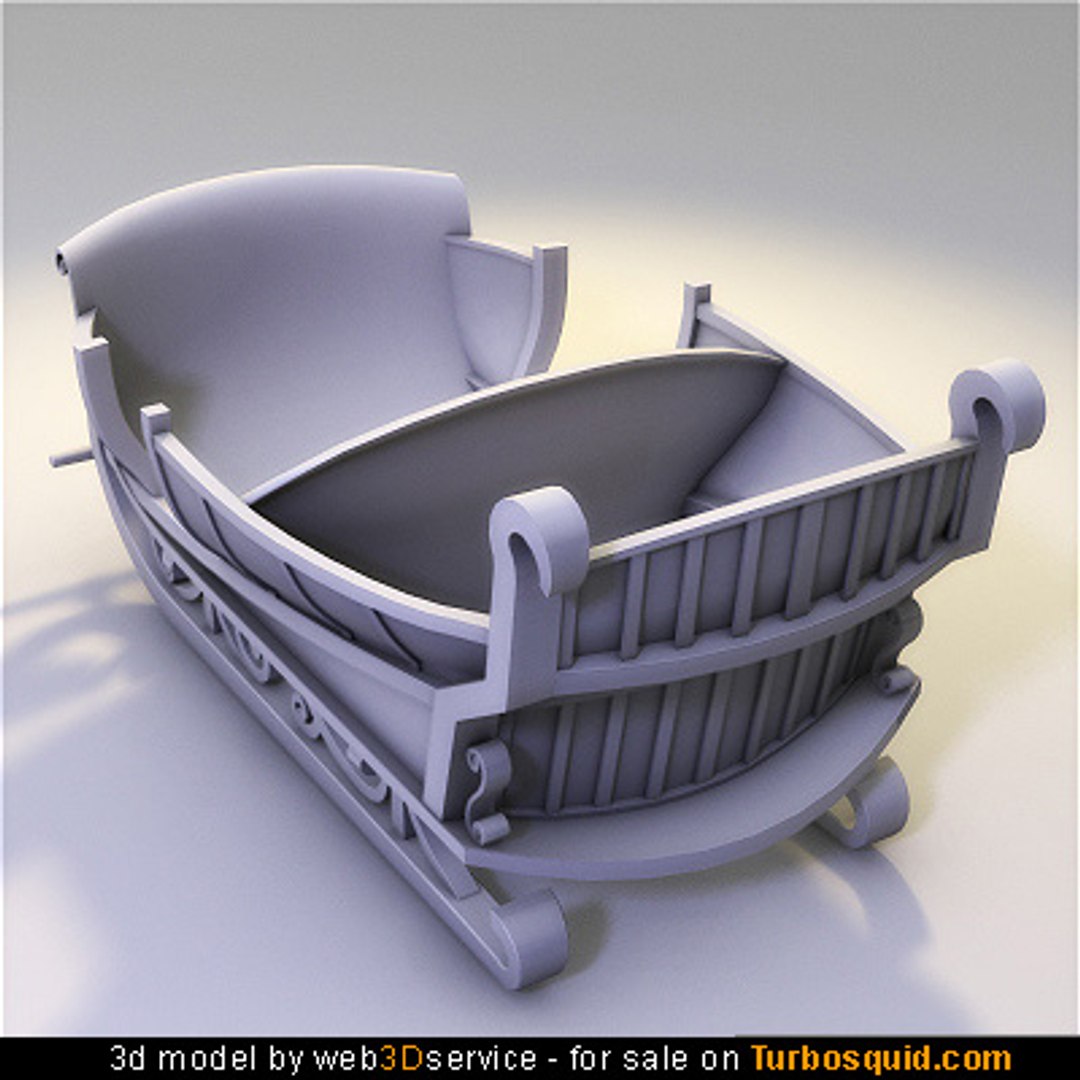 3d Santa Sledge Model