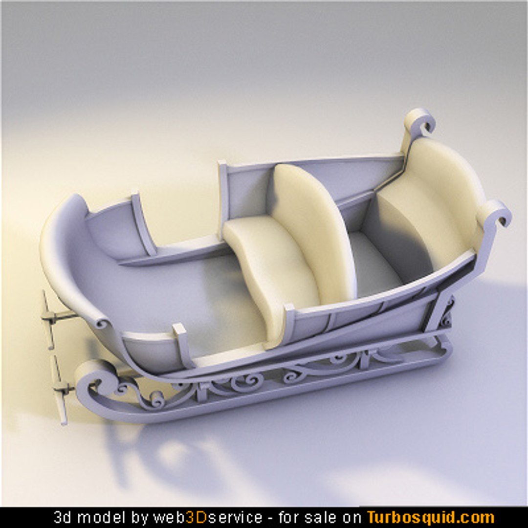 3d Santa Sledge Model