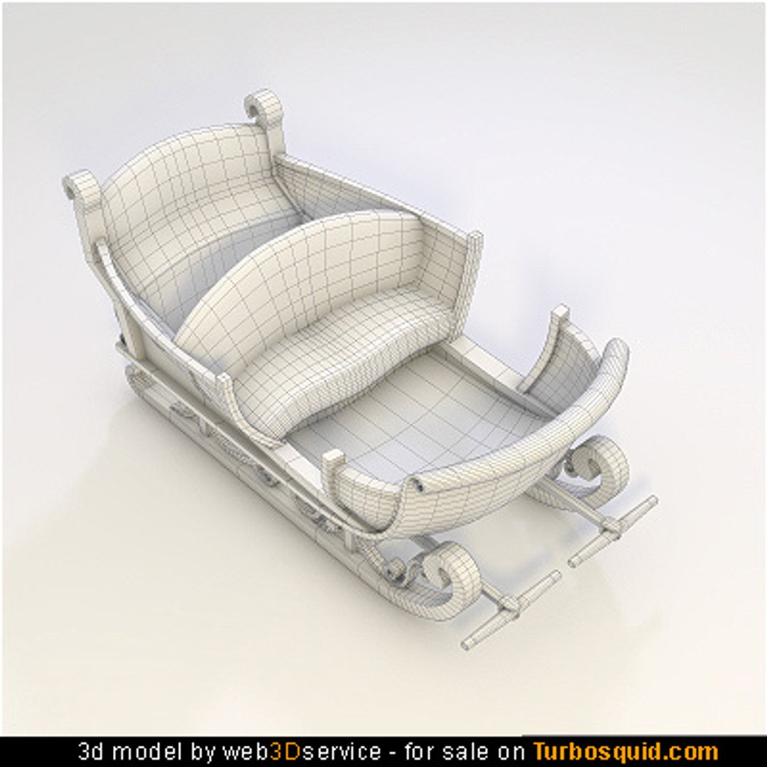 3d Santa Sledge Model