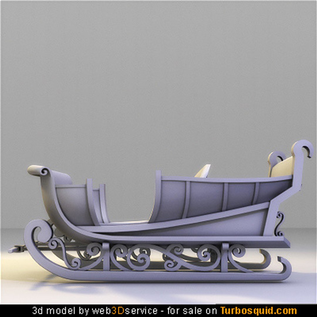 3d Santa Sledge Model