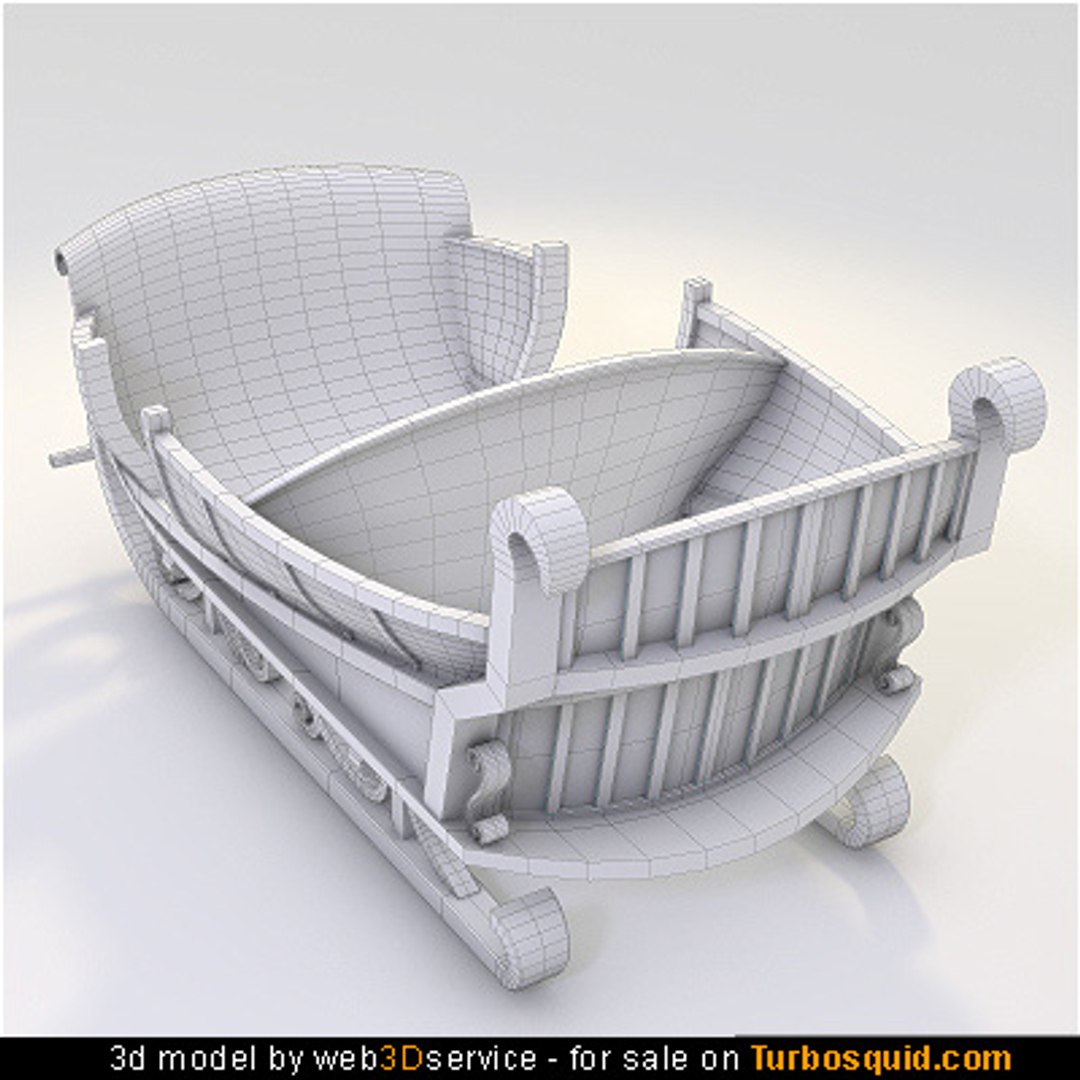 3d Santa Sledge Model