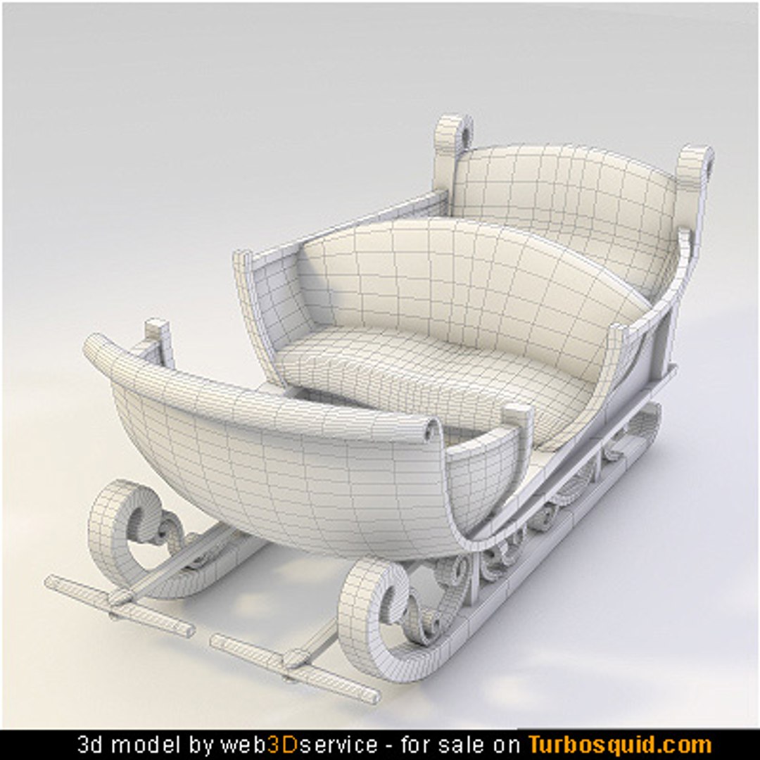 3d Santa Sledge Model