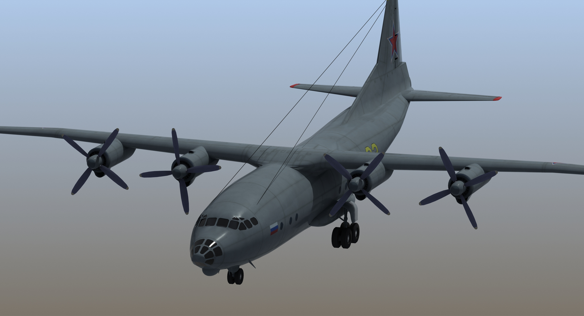 3D модель Ан-12 Куб Транспортный Самолет - TurboSquid 1268728