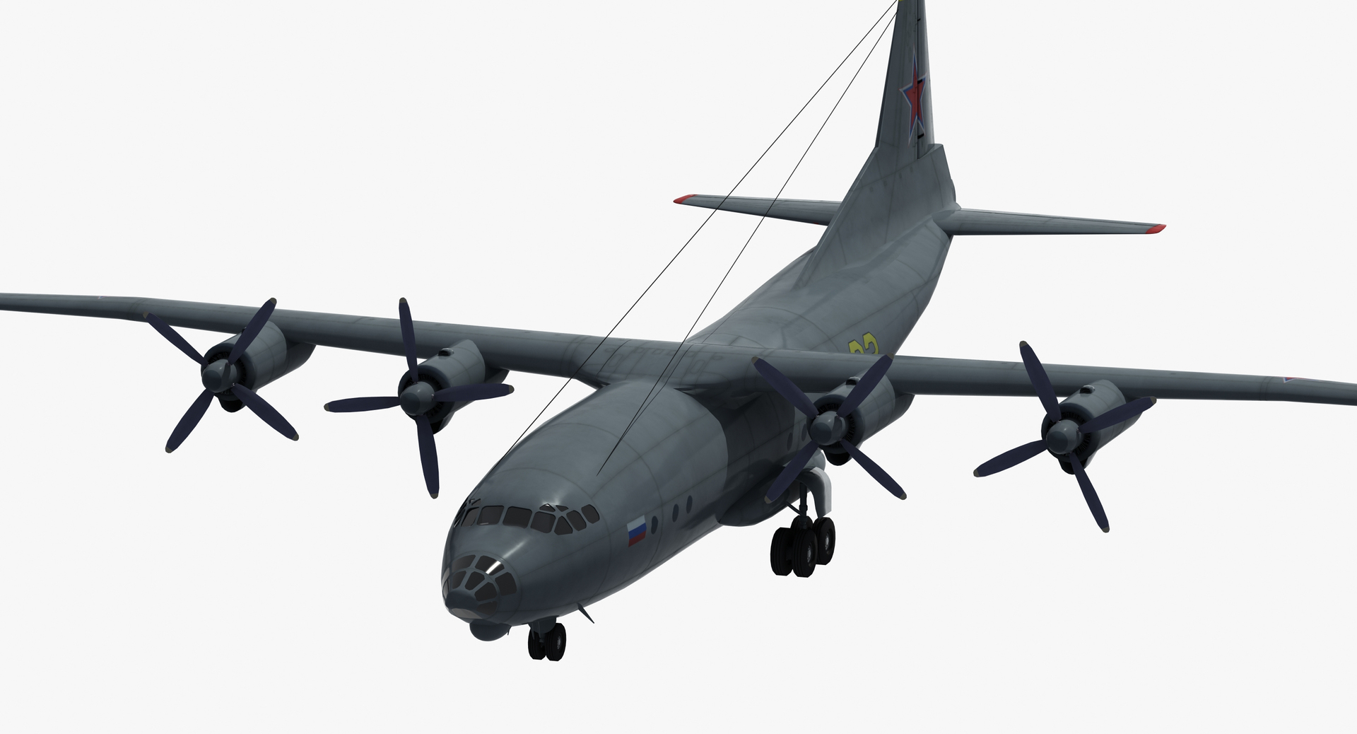 3D модель Ан-12 Куб Транспортный Самолет - TurboSquid 1268728